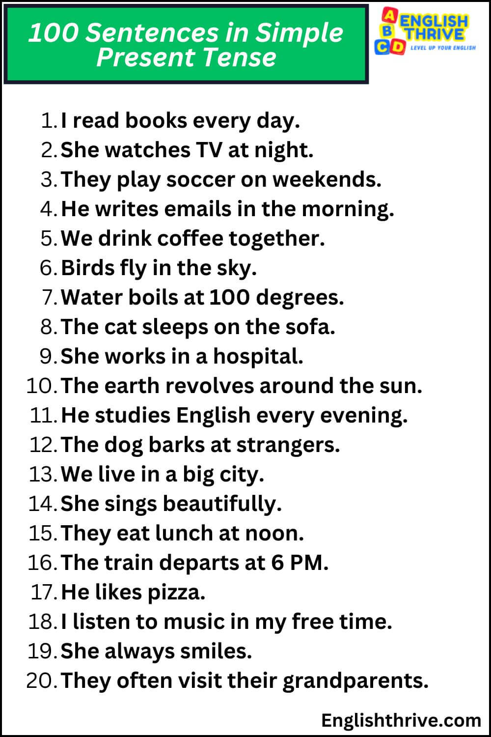 Simple Present Tense- Definition, Structure, Rules, And Examples