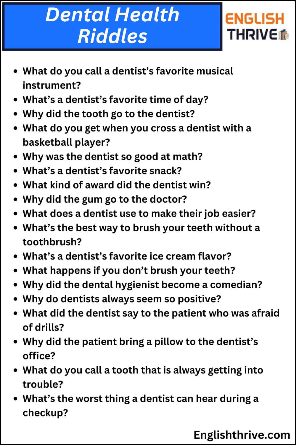 87 Dental Health Riddles To Test Your Teeth Trivia (2025)