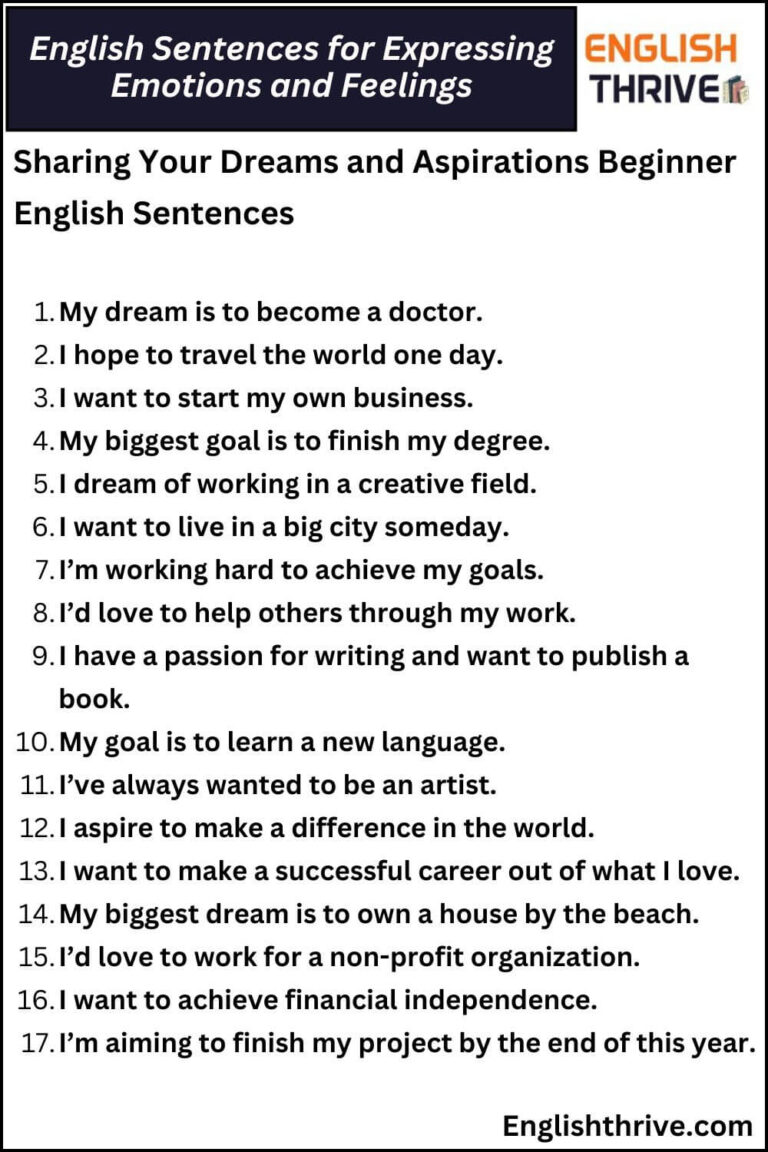 137 English Sentences For Expressing Emotions And Feelings