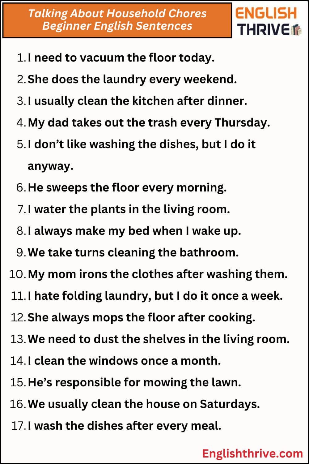 115 English Sentences For Talking About House And Home