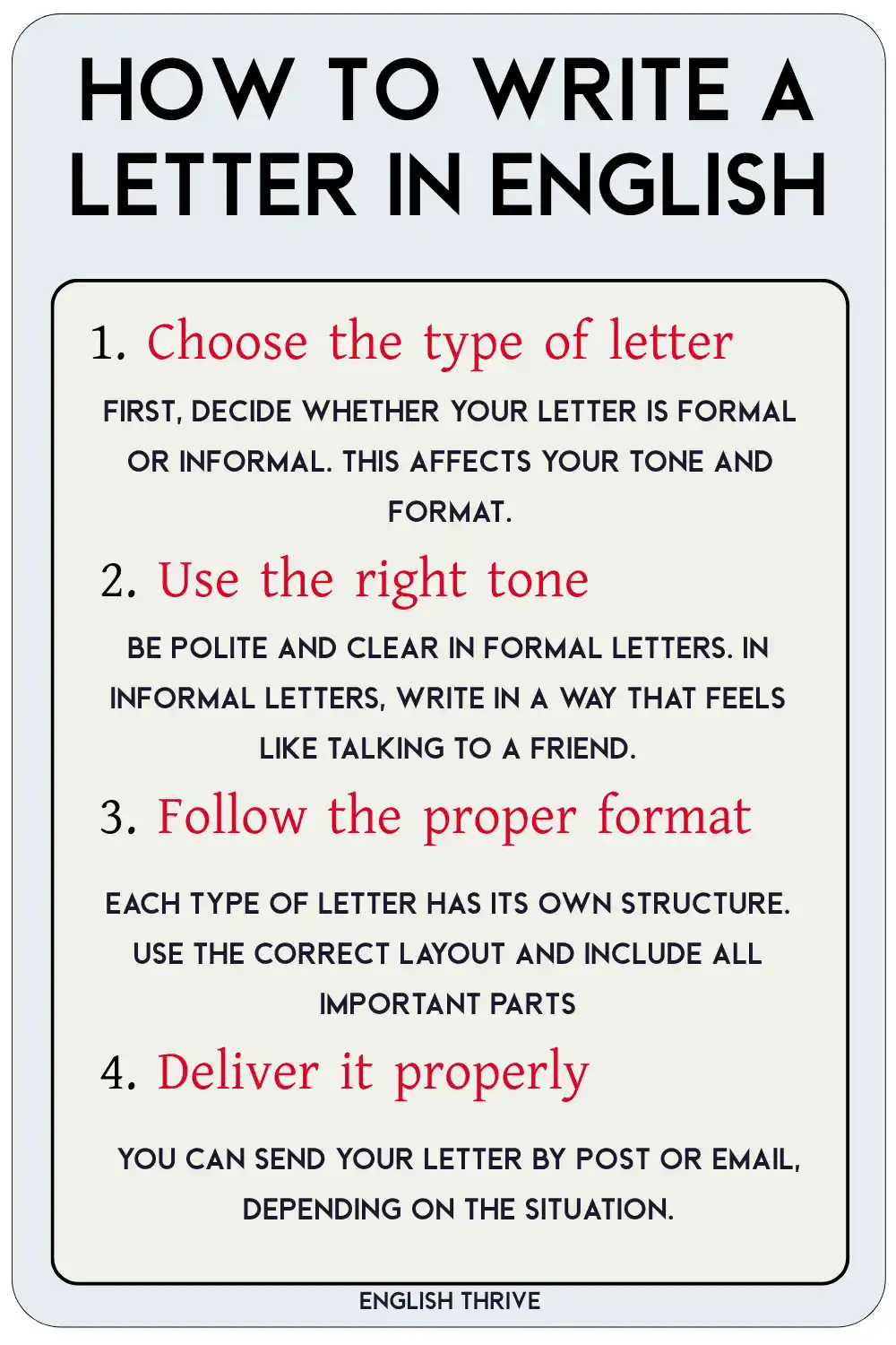 How To Write A Letter In English Grammar