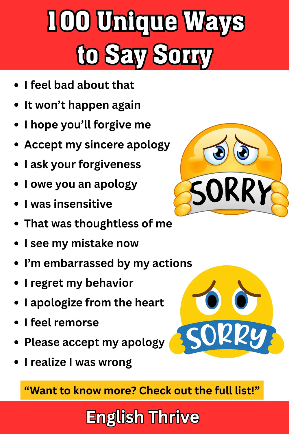 120+ Other Ways To Say Sorry To Someone